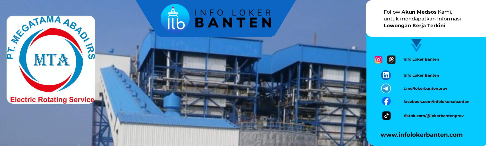 Lowongan Operator Gudang Serang 2025 – PT Megatama Abadi IRS